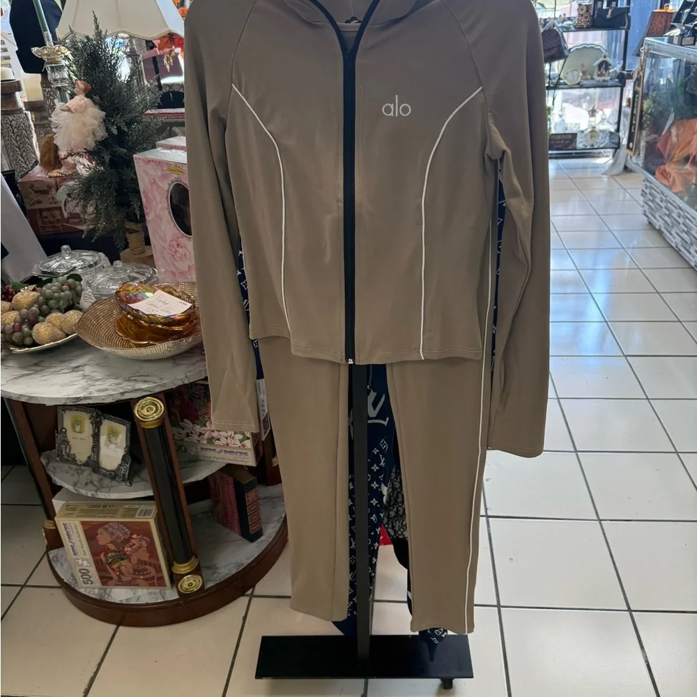 Other | Alo Tan Zipup Jacket And Pants Set | Poshmark